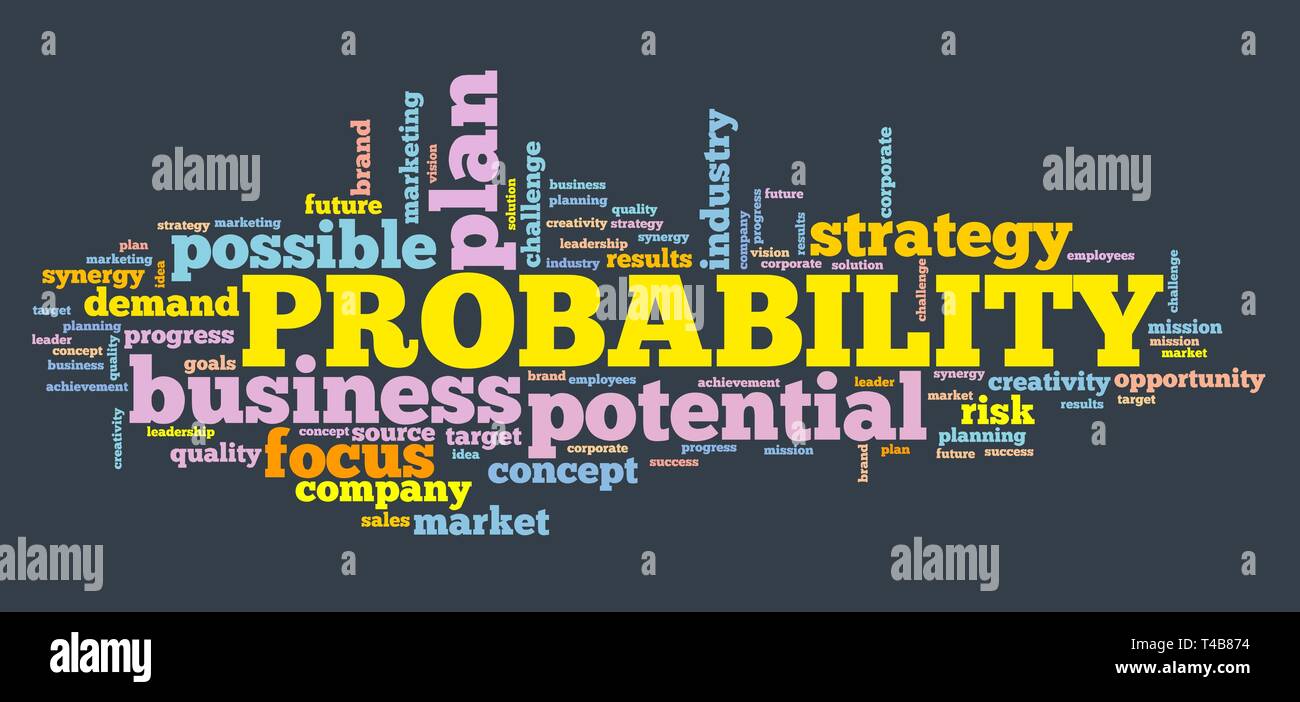 Probability - decision making strategy word cloud sign Stock Photo - Alamy