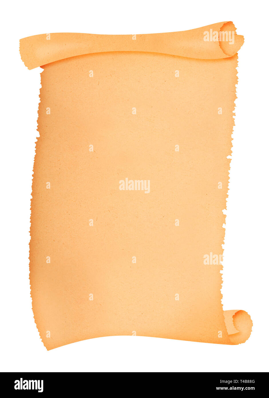 scroll paper background on white with space for designs Stock Photo - Alamy