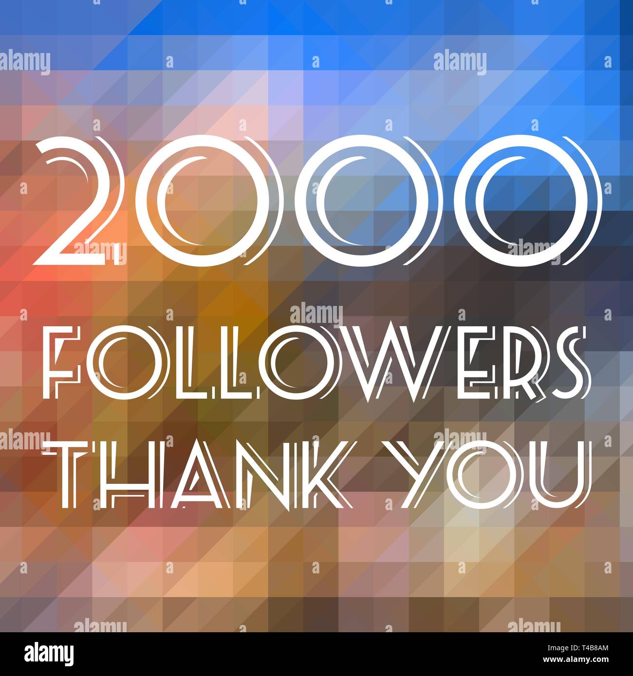2000 followers - social media milestone banner. Online community thank ...