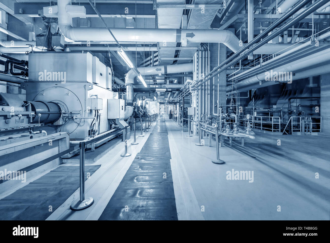Thermal power plant interior Stock Photo - Alamy