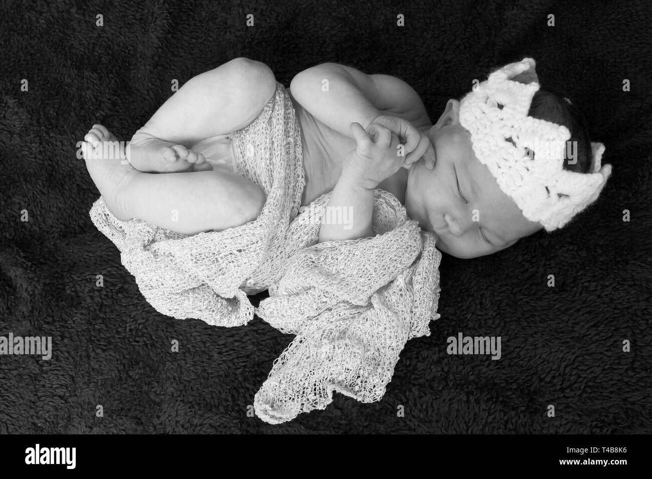 1 week old baby Black and White Stock Photos & Images - Alamy