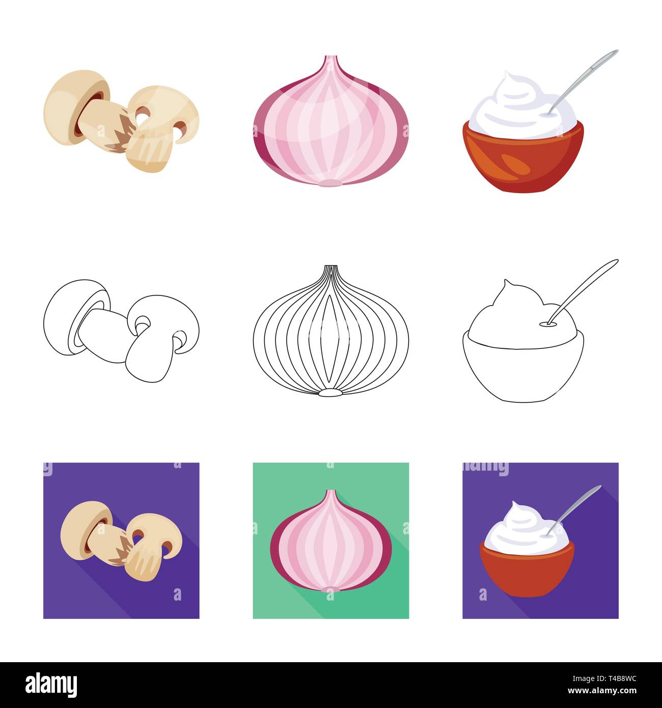 Isolated object of taste and product icon. Collection of taste and ...