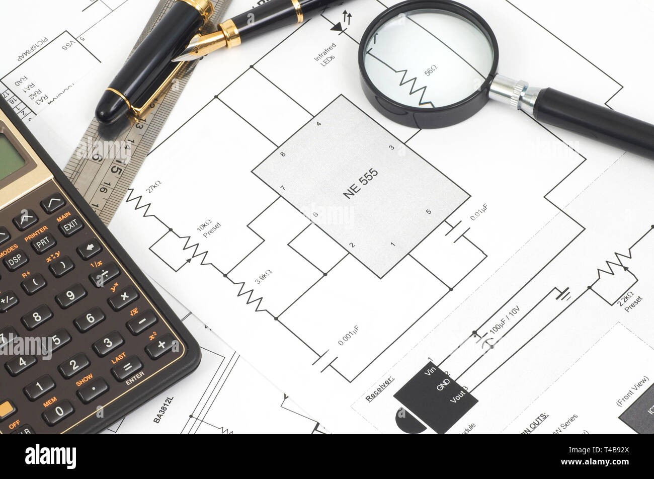 generic electrical scheme Stock Photo - Alamy