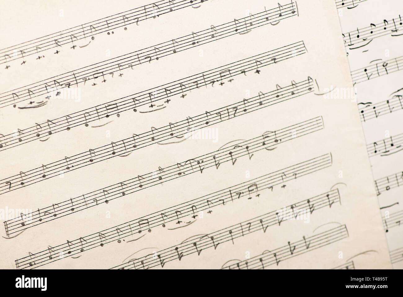 Vintage sheet music notation manuscript hi-res stock photography and ...