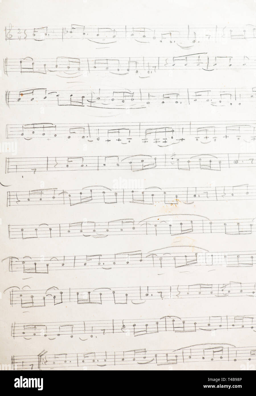 Handwritten sheet music hi-res stock photography and images - Alamy