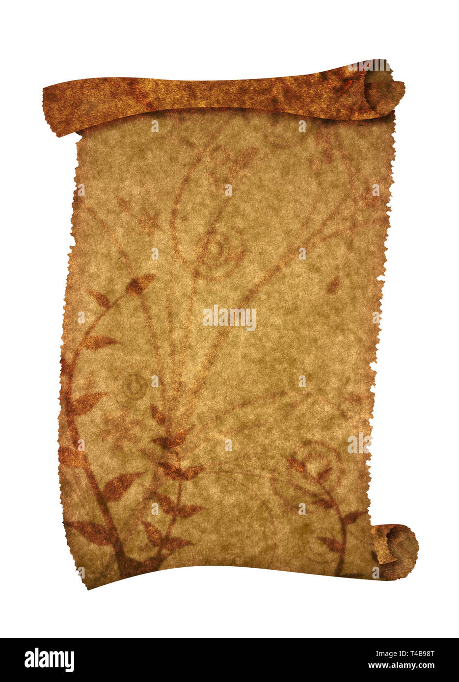 old scroll papyrus for your messages and designs with ornaments Stock ...