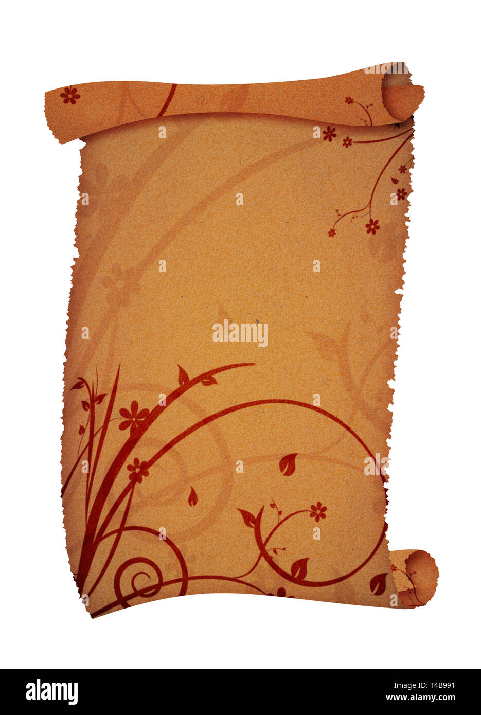 old scroll page background with ornaments for your messages and designs ...