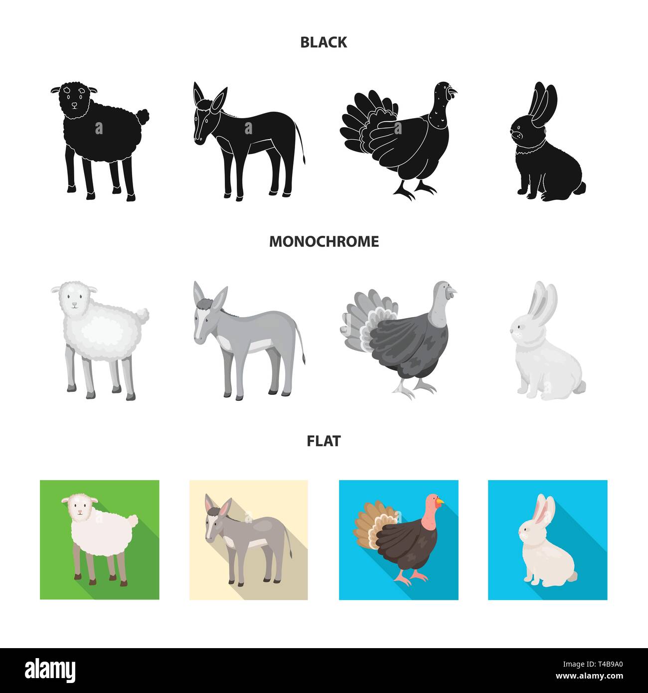 Vector design of breeding and kitchen symbol. Collection of breeding ...