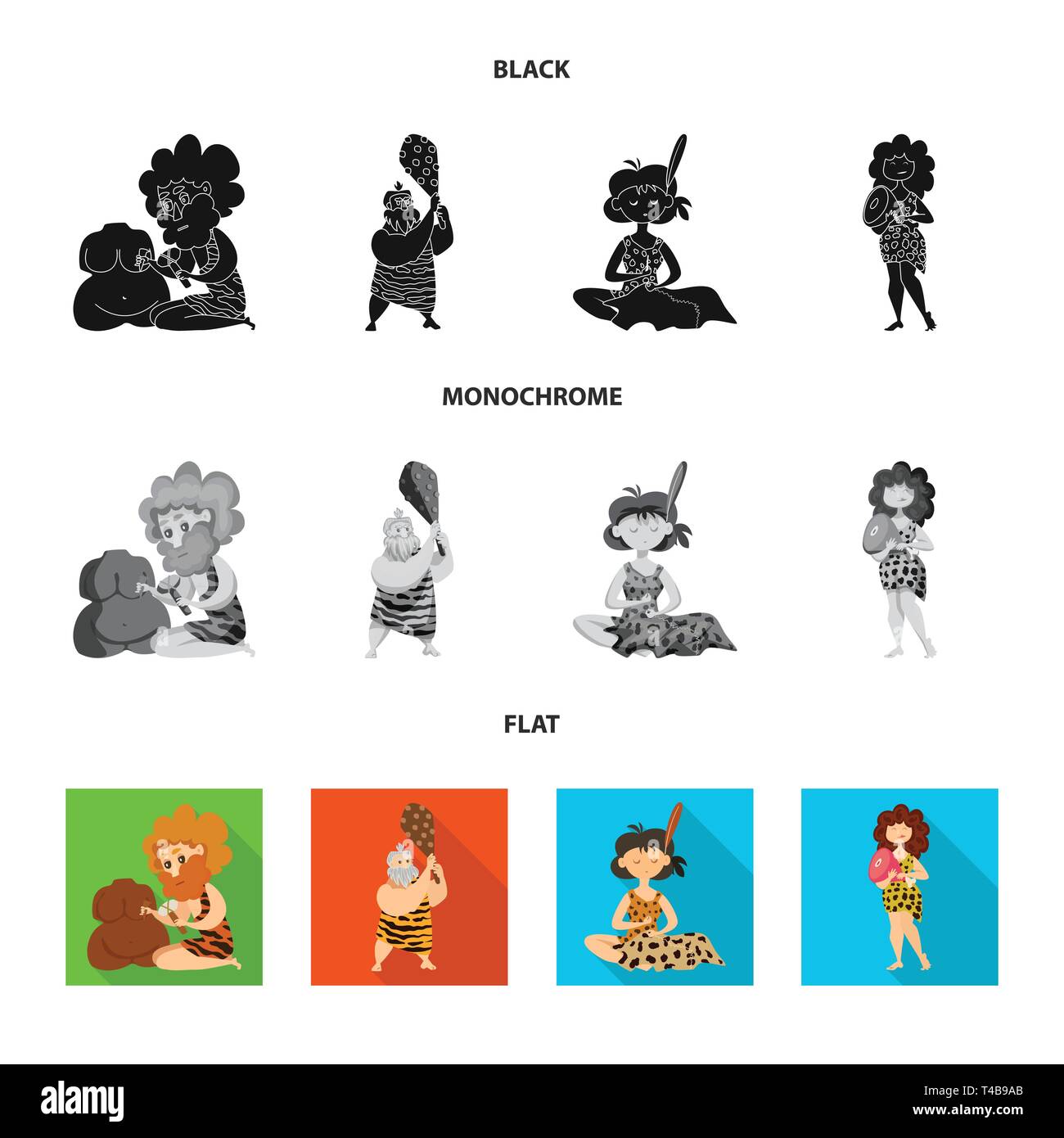 Vector design of evolution and prehistory sign. Set of evolution and ...