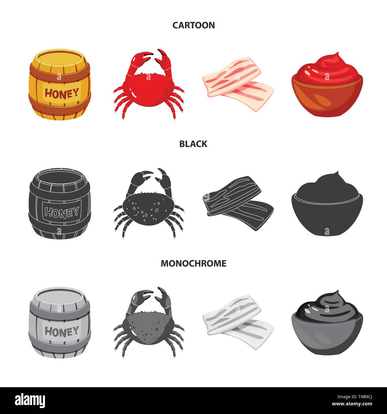 Vector design of taste and product sign. Collection of taste and ...