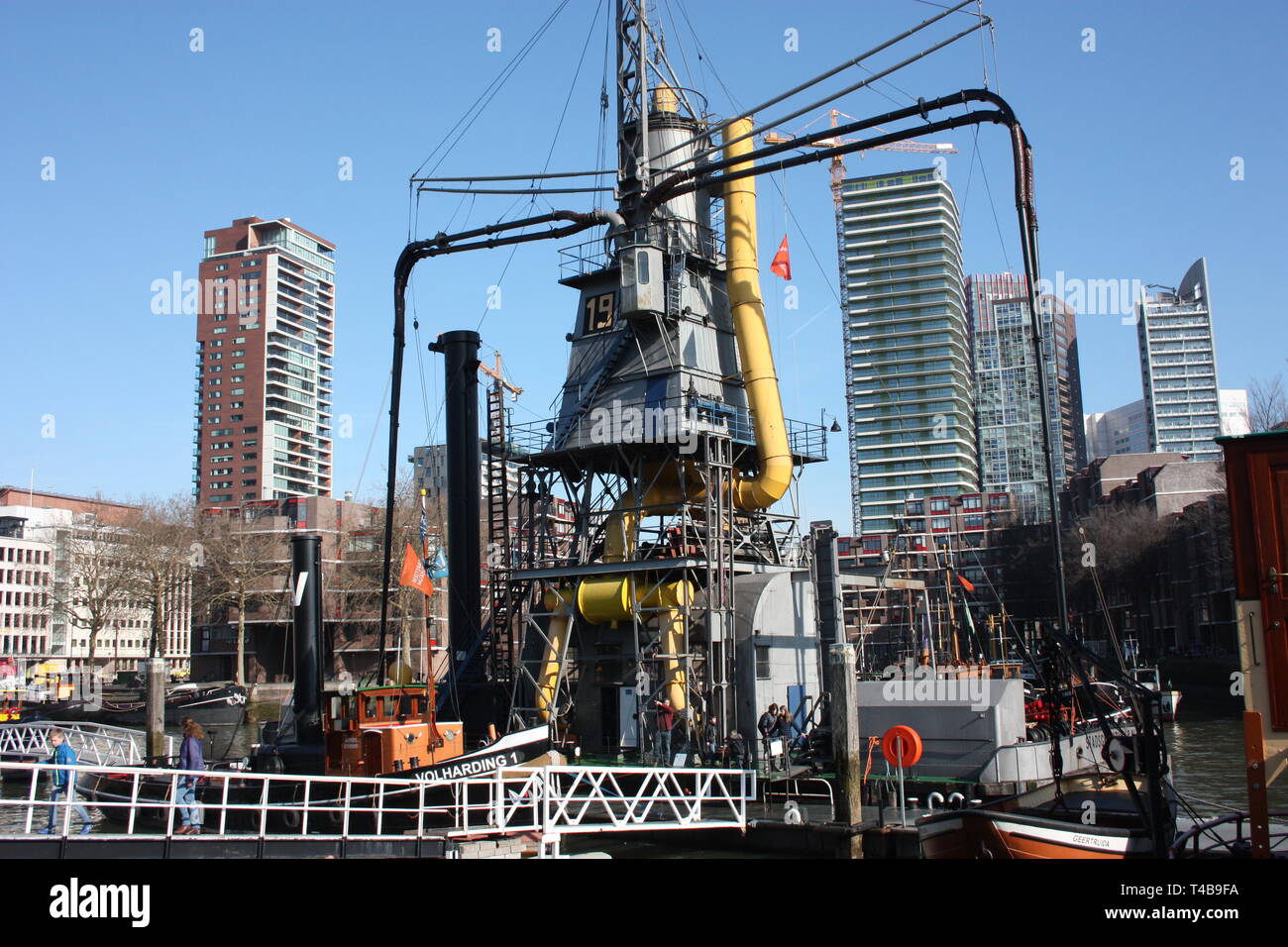 oil collection platform.old industrial system. control unit. energy ...