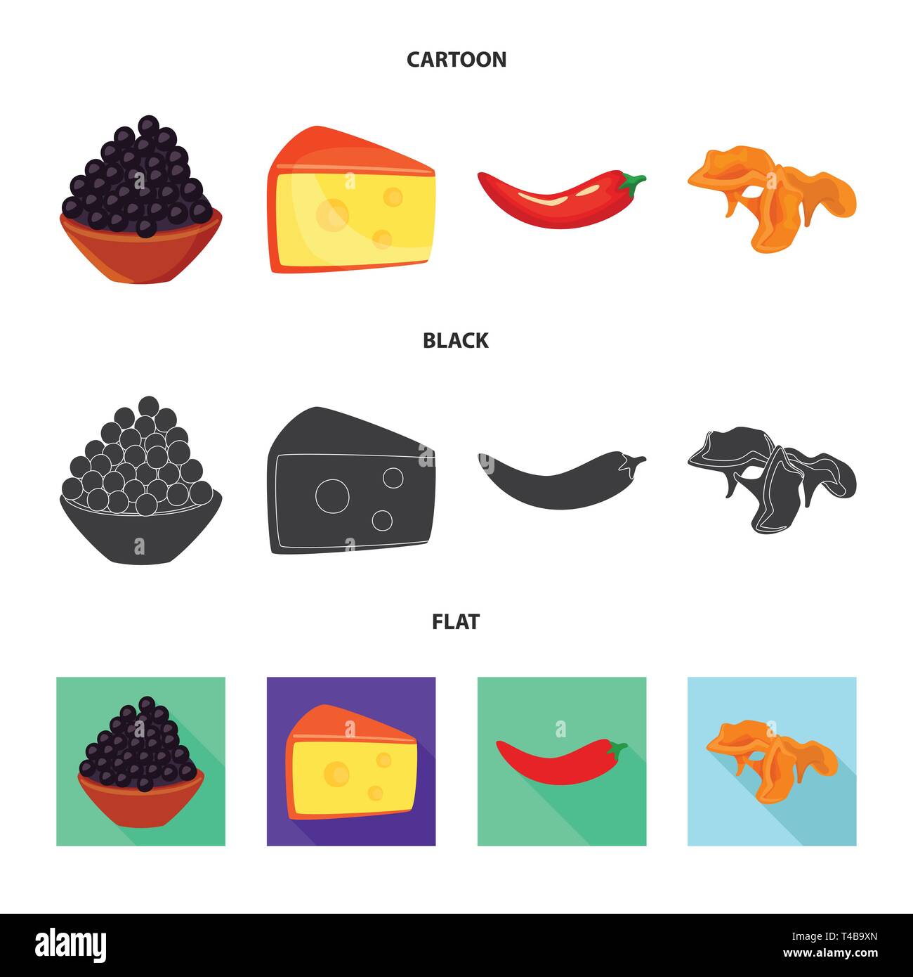 Vector design of taste and product logo. Set of taste and cooking ...