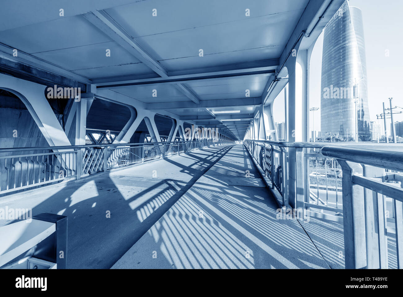 Pedestrian and non-motorized bridge Stock Photo - Alamy