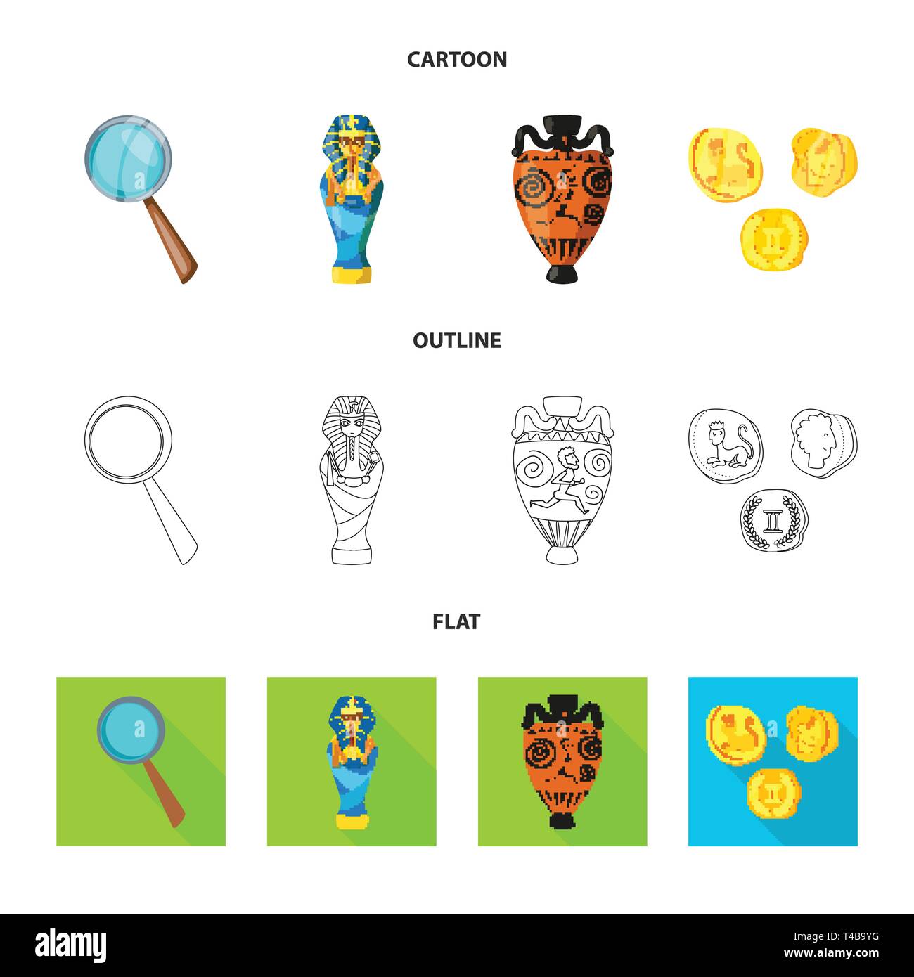lens,sarcophagus,amphora,coins,glass,pharaoh,artifact,antique,tool ...