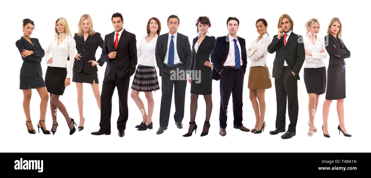 teamwork concept with a big diverse business team on white Stock Photo ...