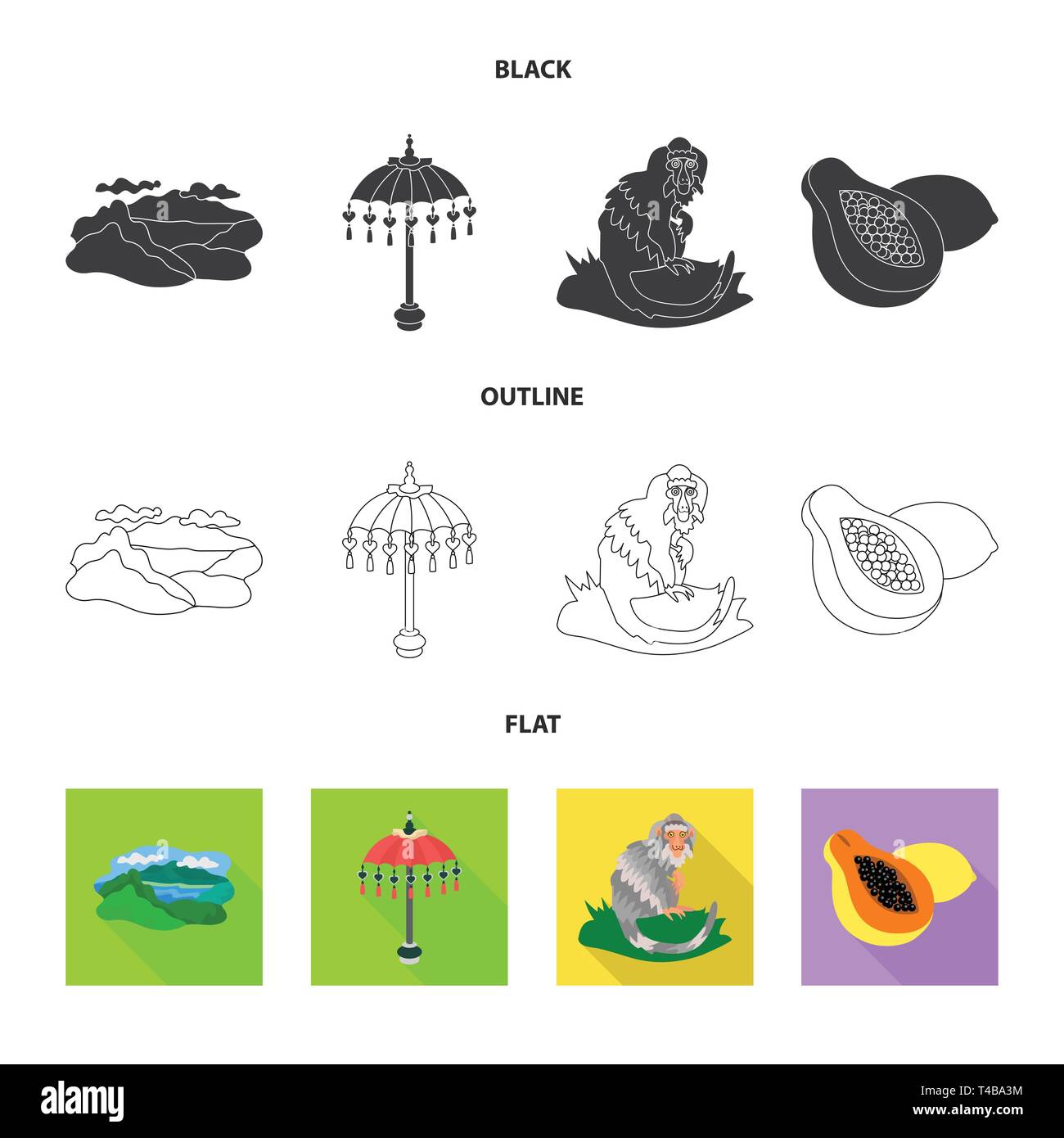 Vector design of and travel symbol. Collection of and traditional stock ...