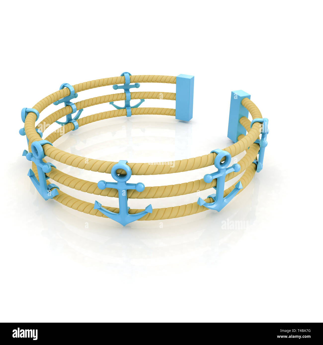 Design fence of anchors on the ropes Stock Photo - Alamy