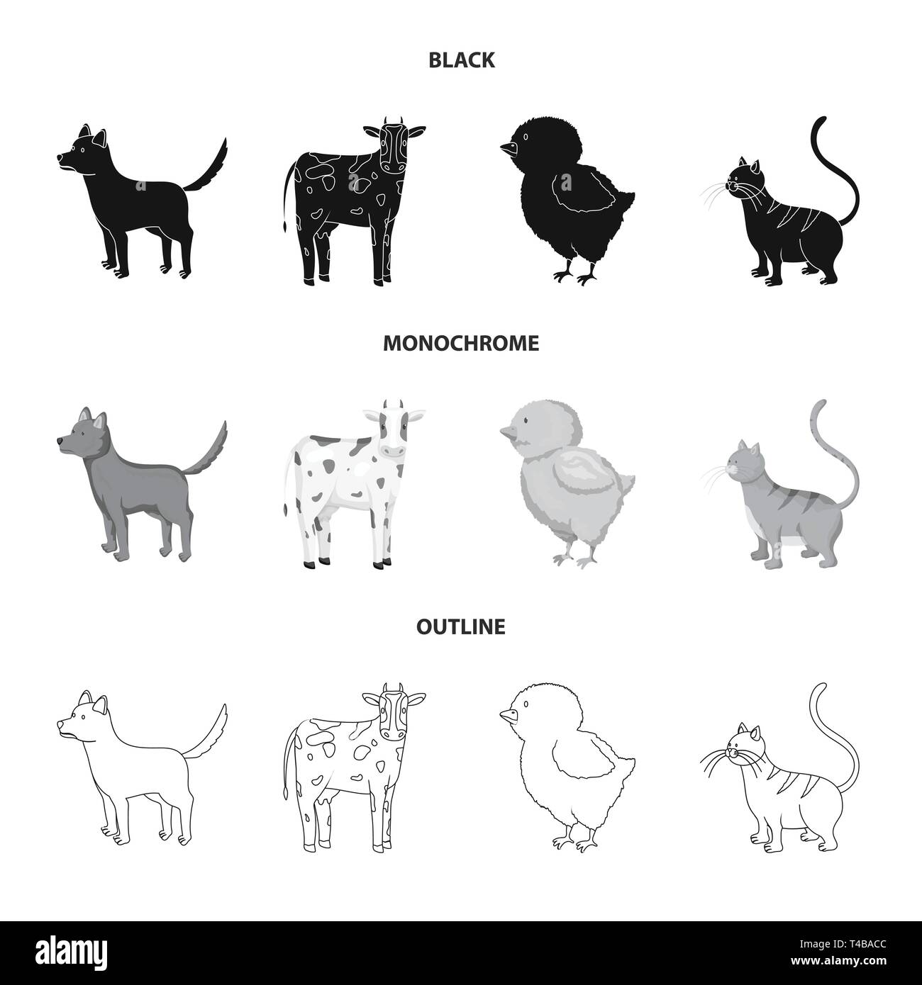 Vector illustration of breeding and kitchen symbol. Collection of ...