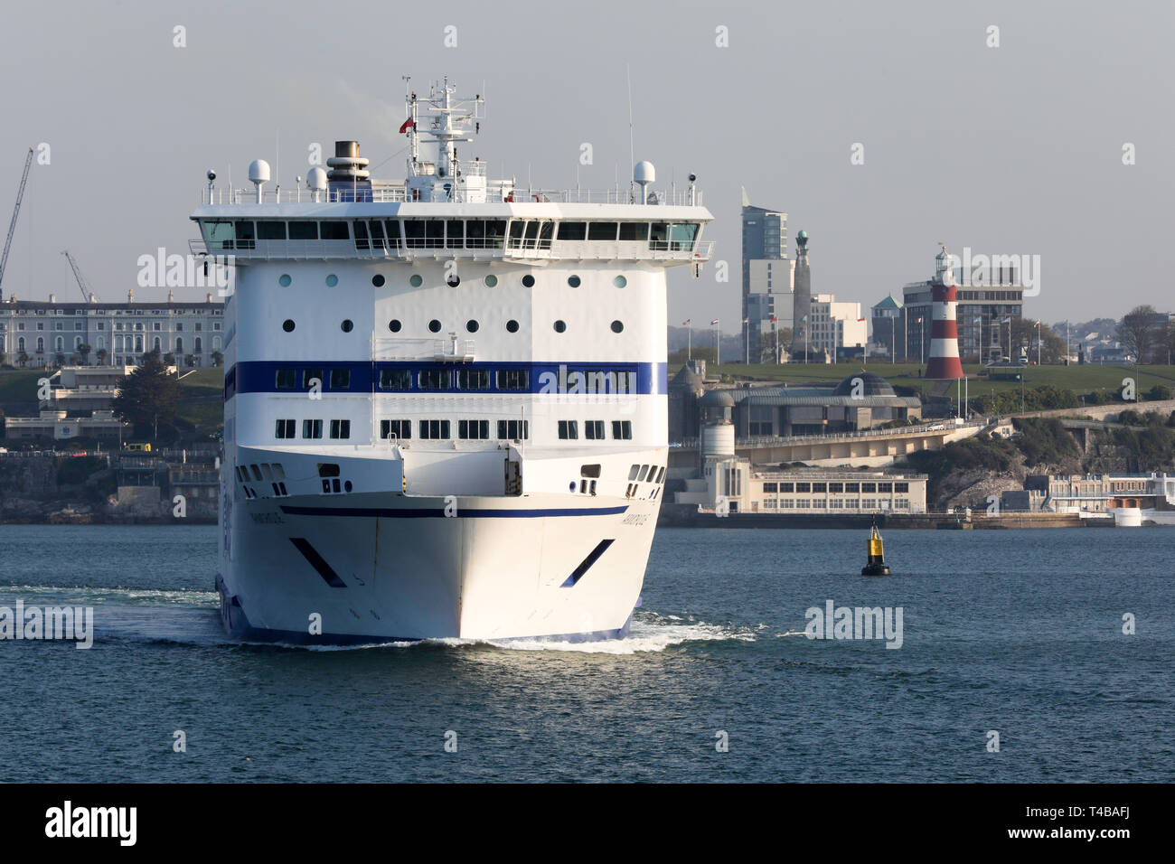 Brittany Ferries', MV Armorique sailing from Plymouth Stock Photo - Alamy