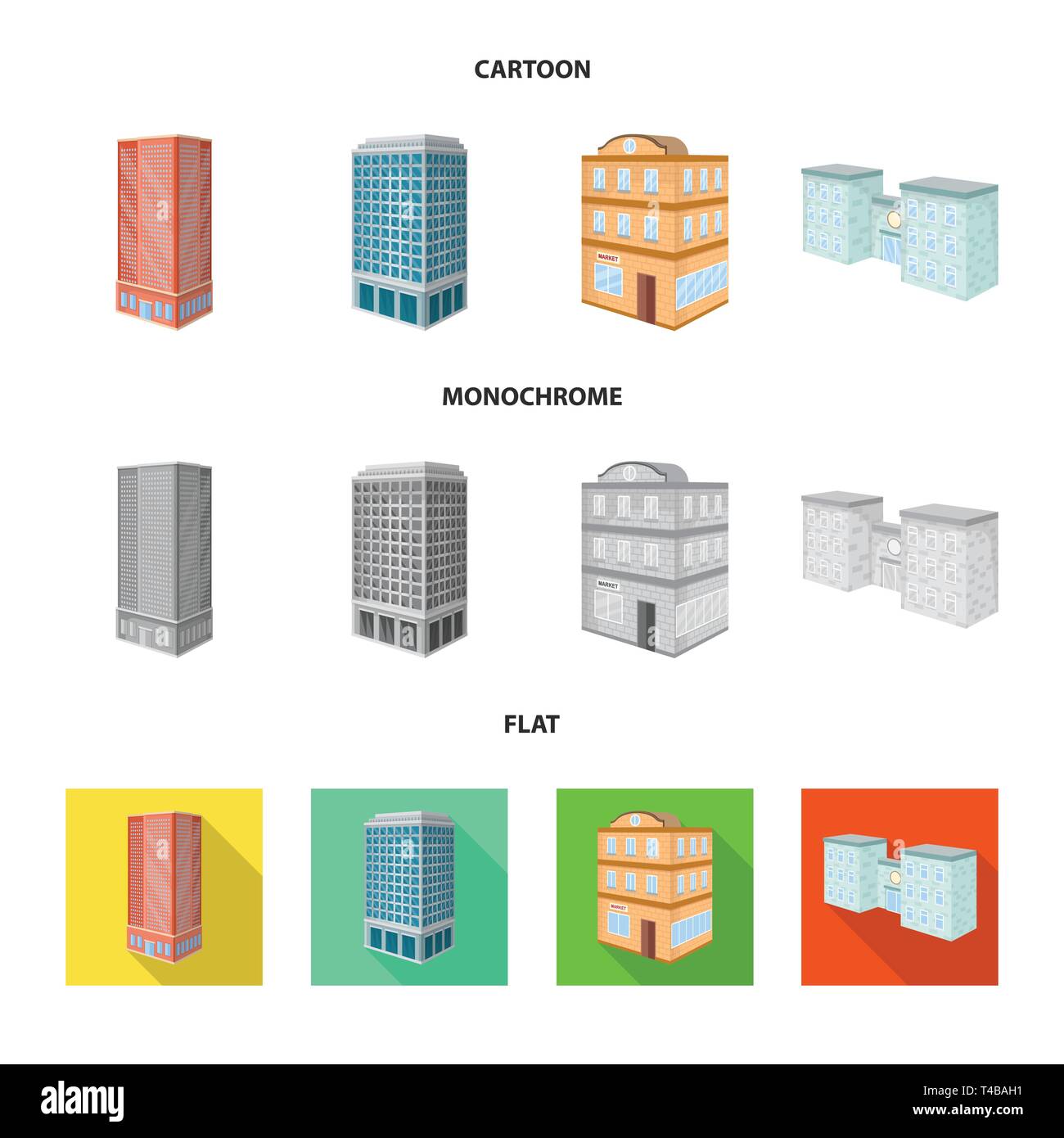 Vector design of construction and building icon. Collection of ...