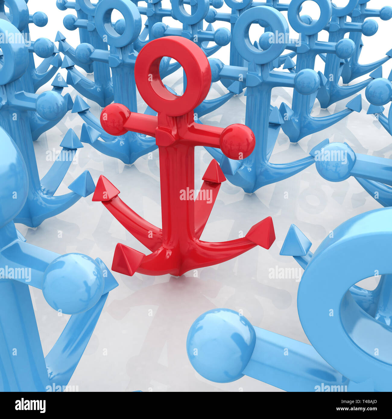 leadership concept with anchors Stock Photo - Alamy