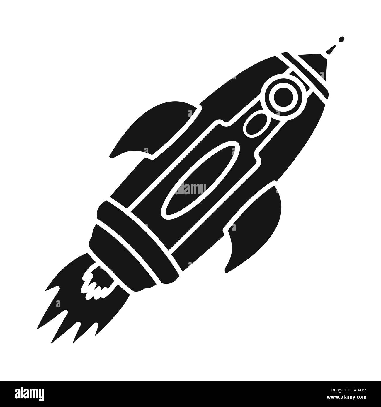 Vector illustration of rocket and launch logo. Set of rocket and ...