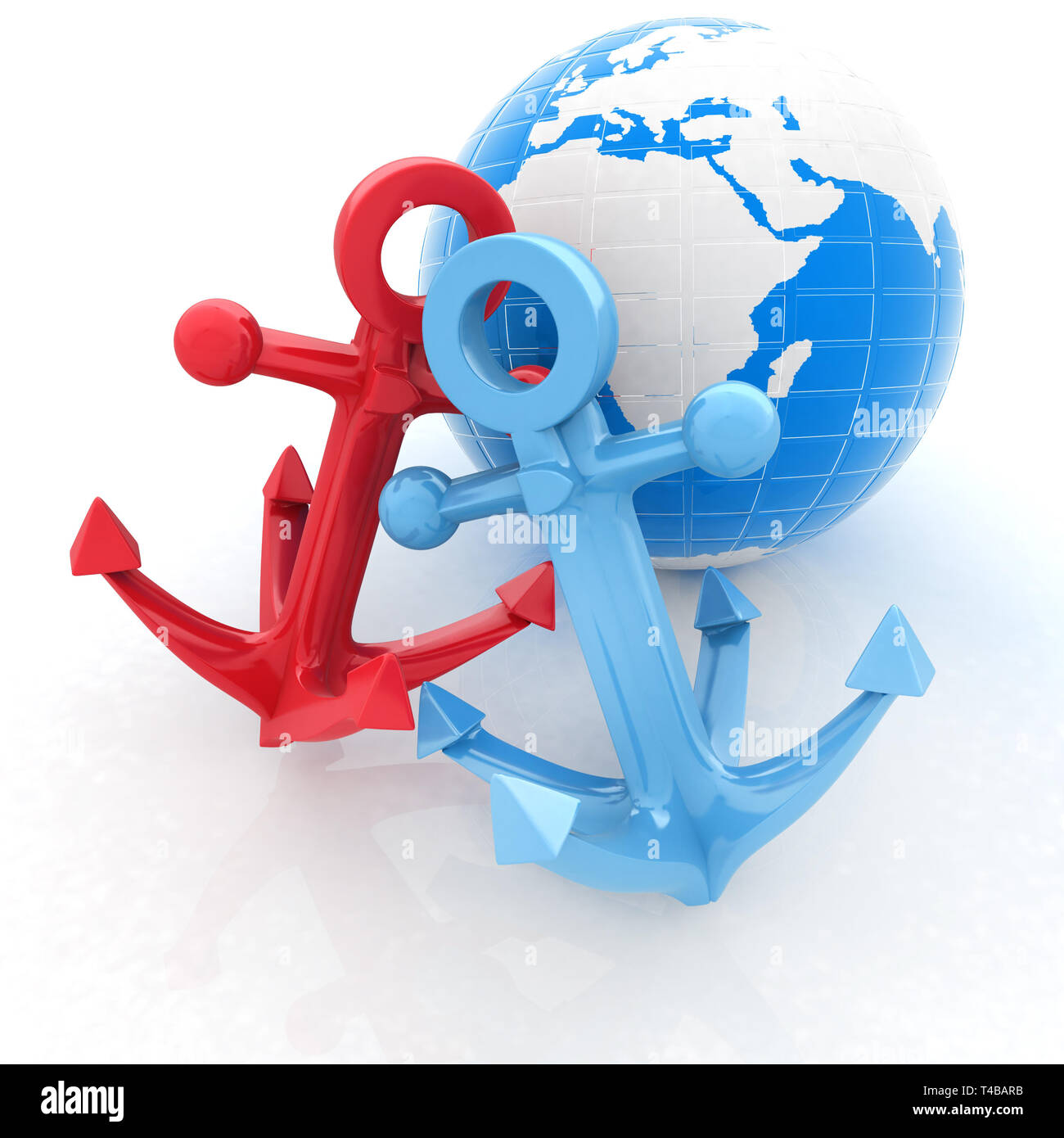 anchors and Earth Stock Photo - Alamy