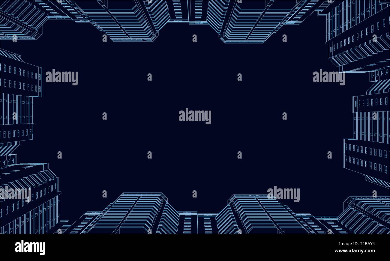 High rise apartment view Stock Vector Images - Alamy