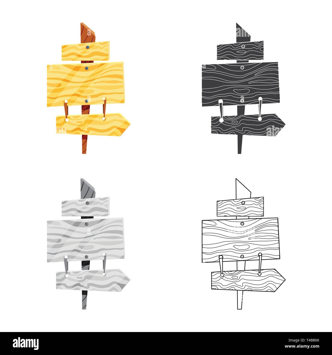 Vector illustration of signage and sign symbol. Collection of signage ...