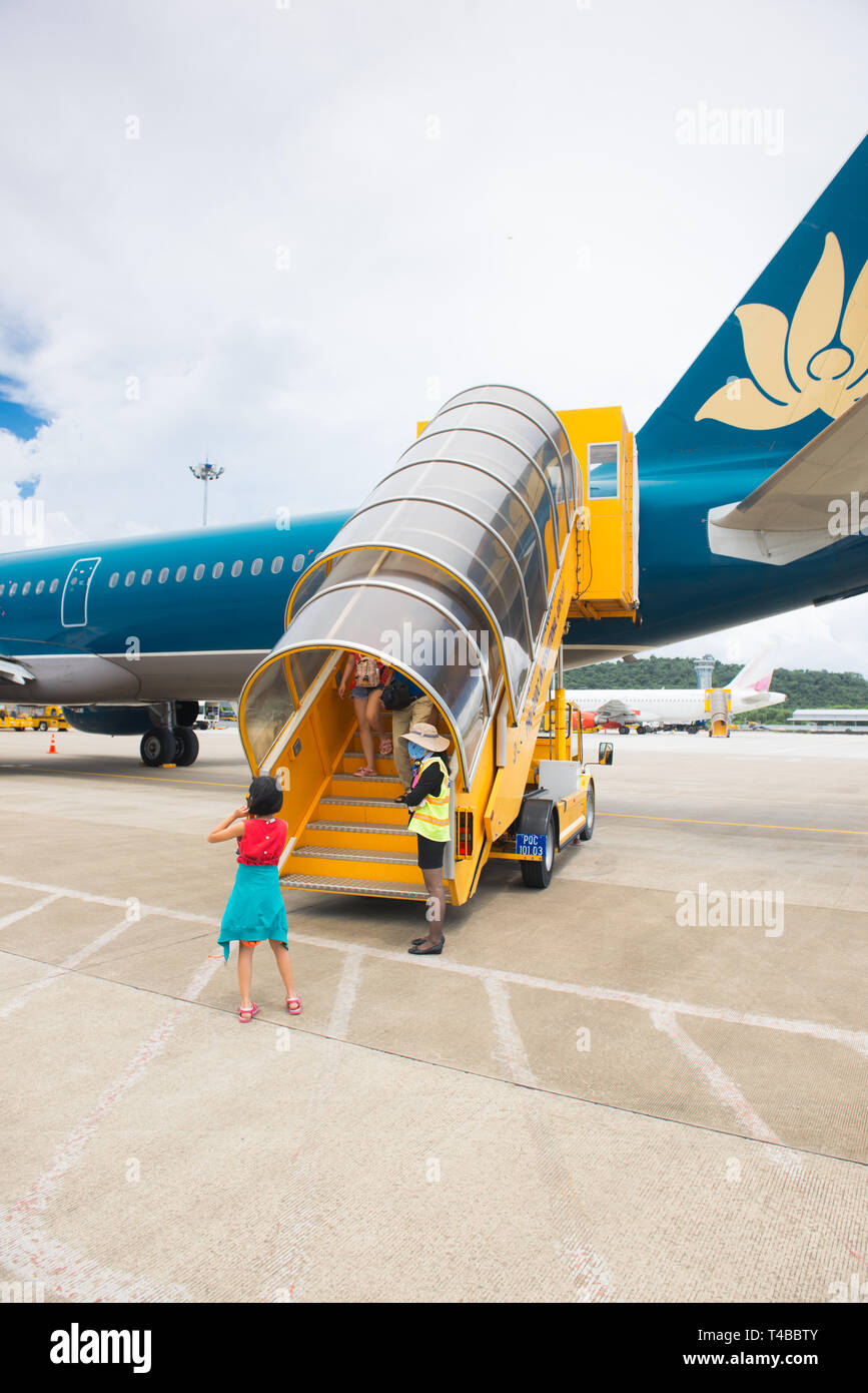 Vietnam- June 27, 2018: Vietnam Airlines Airbus A321-200 Parking With ...