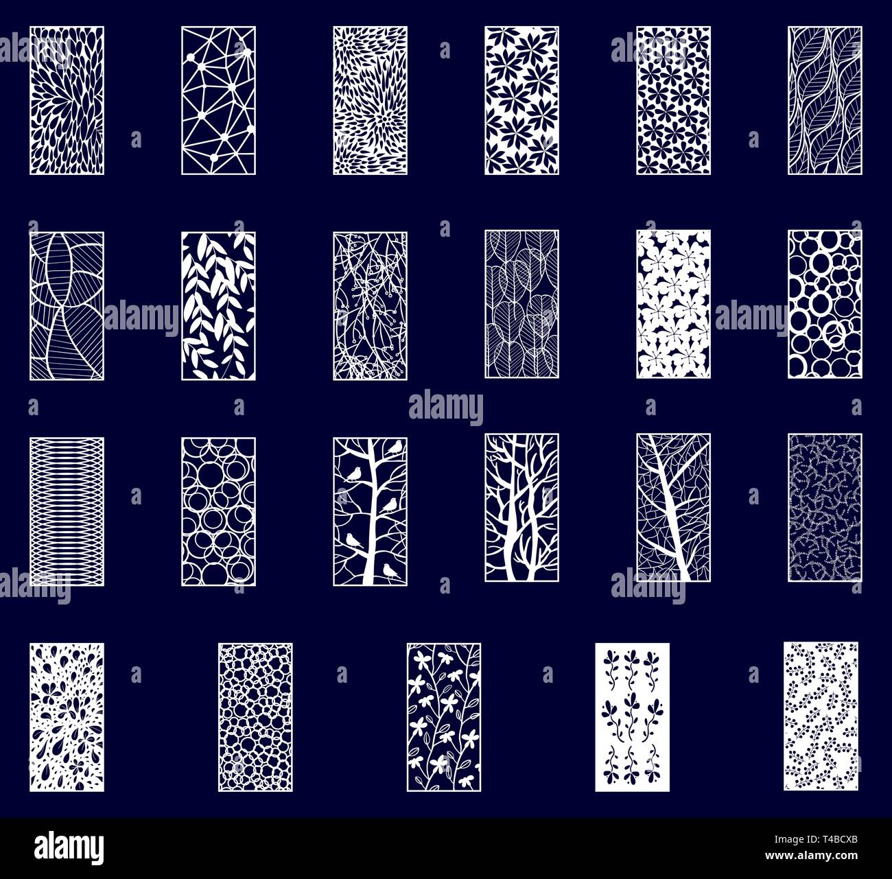 Set of Decorative laser cut panels Stock Vector Image & Art - Alamy