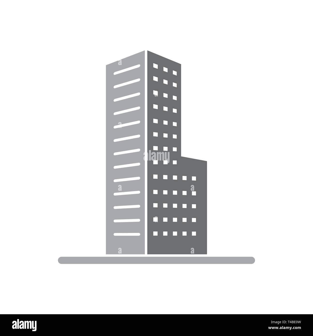 Building icon on background for graphic and web design. Simple vector ...