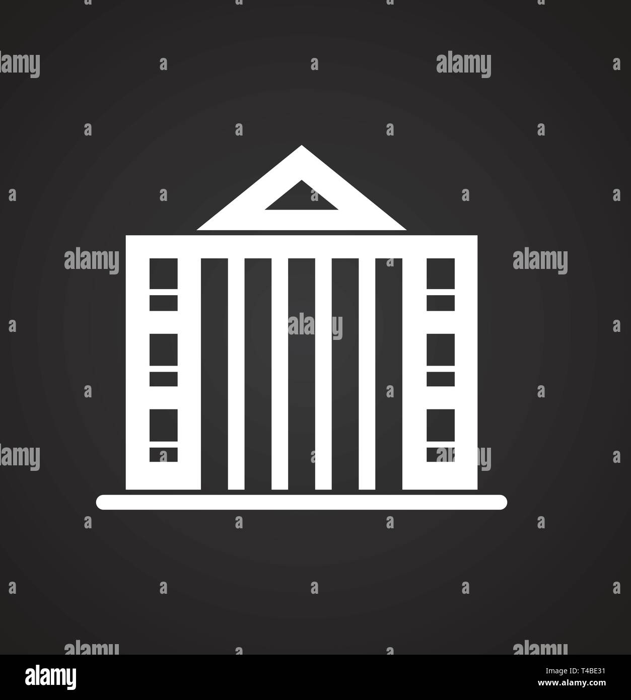 Building icon on background for graphic and web design. Simple vector ...