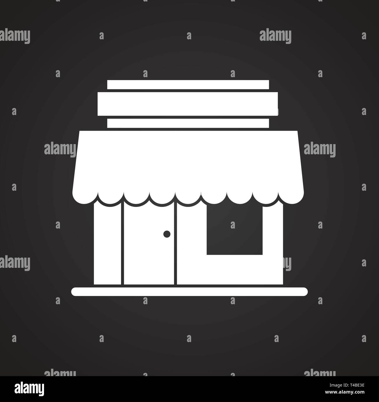 Building icon on background for graphic and web design. Simple vector ...