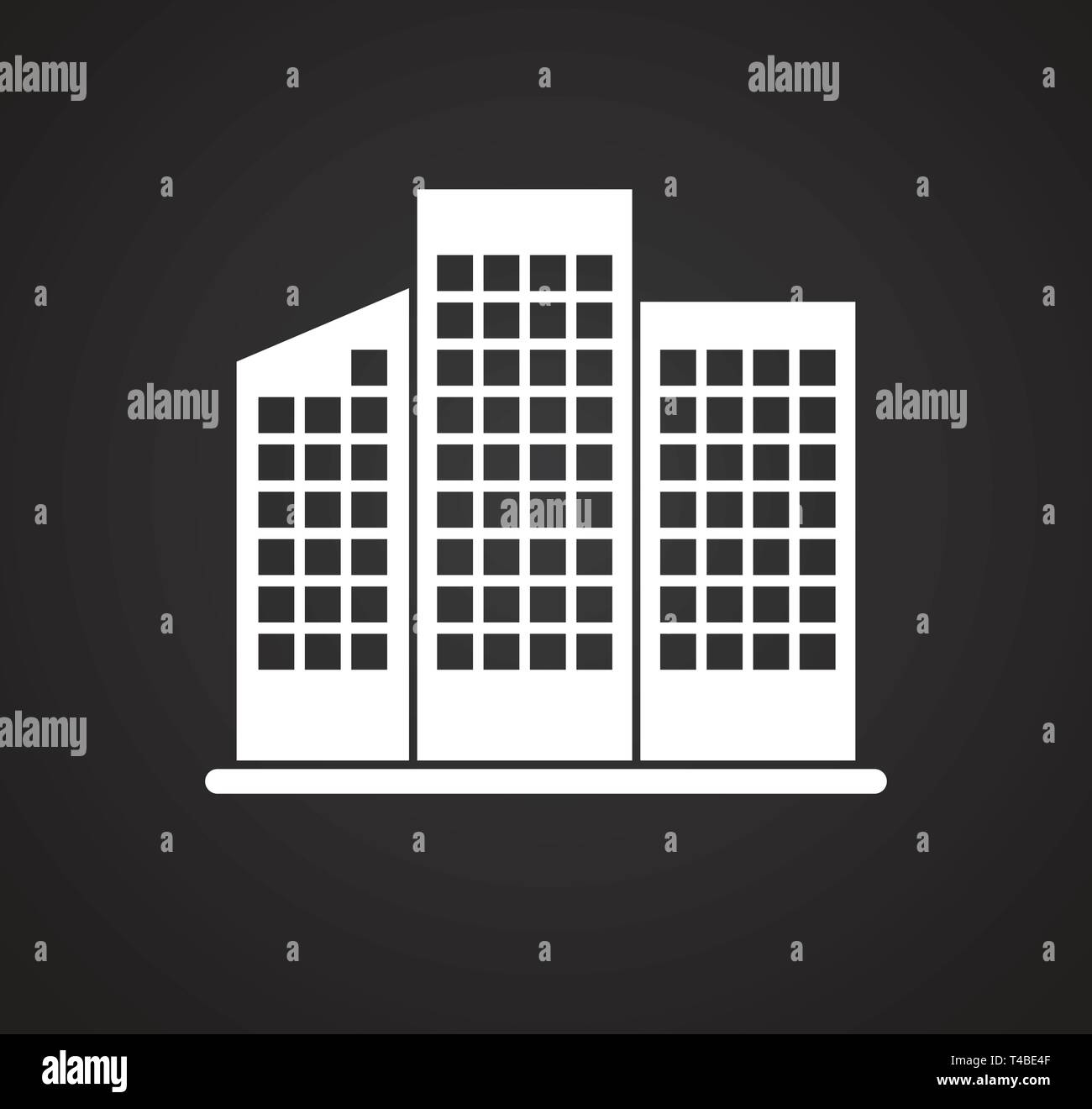 Building icon on background for graphic and web design. Simple vector ...