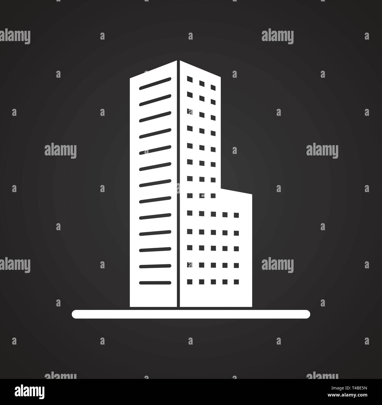 Building icon on background for graphic and web design. Simple vector ...