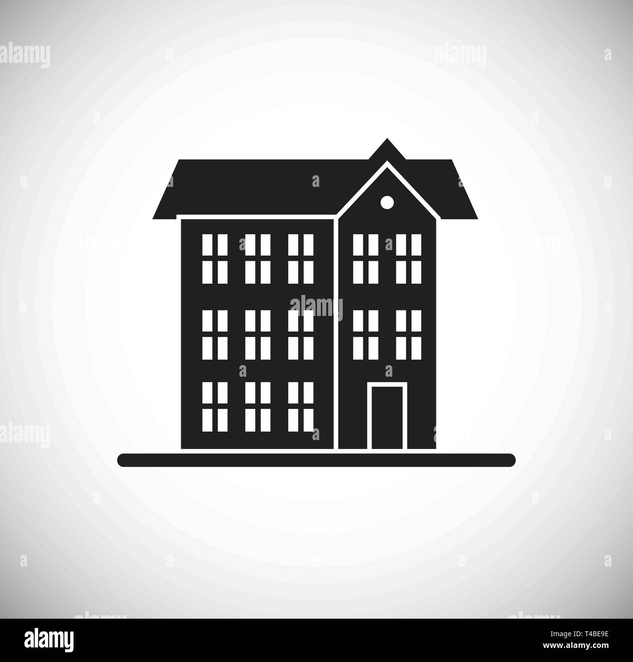 Building icon on background for graphic and web design. Simple vector ...
