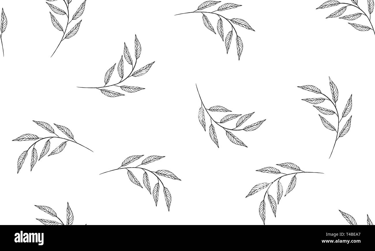 Floral pattern. Plant texture for fabric, wrapping, wallpaper and paper ...