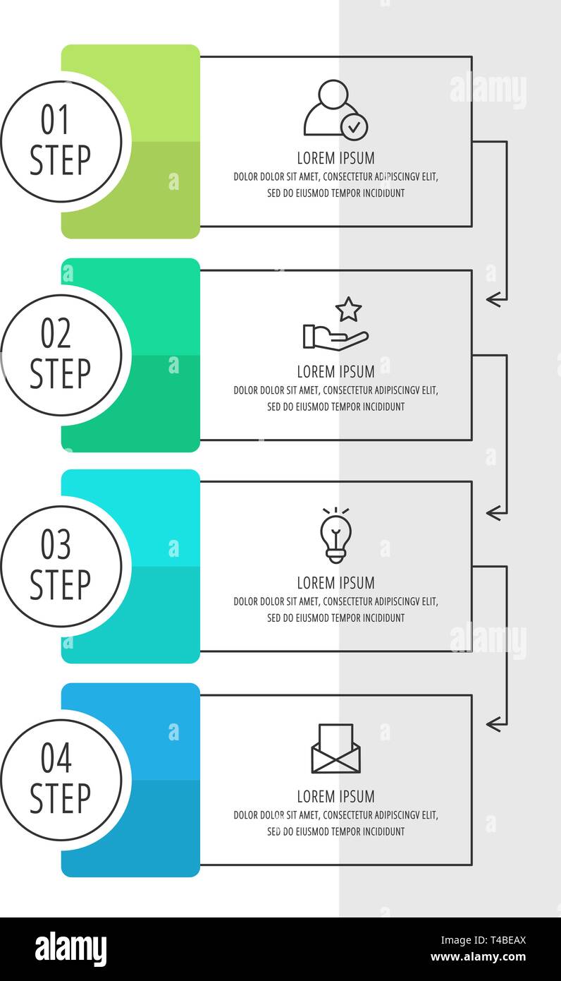 Modern vector flat illustration. Infographic template with four ...