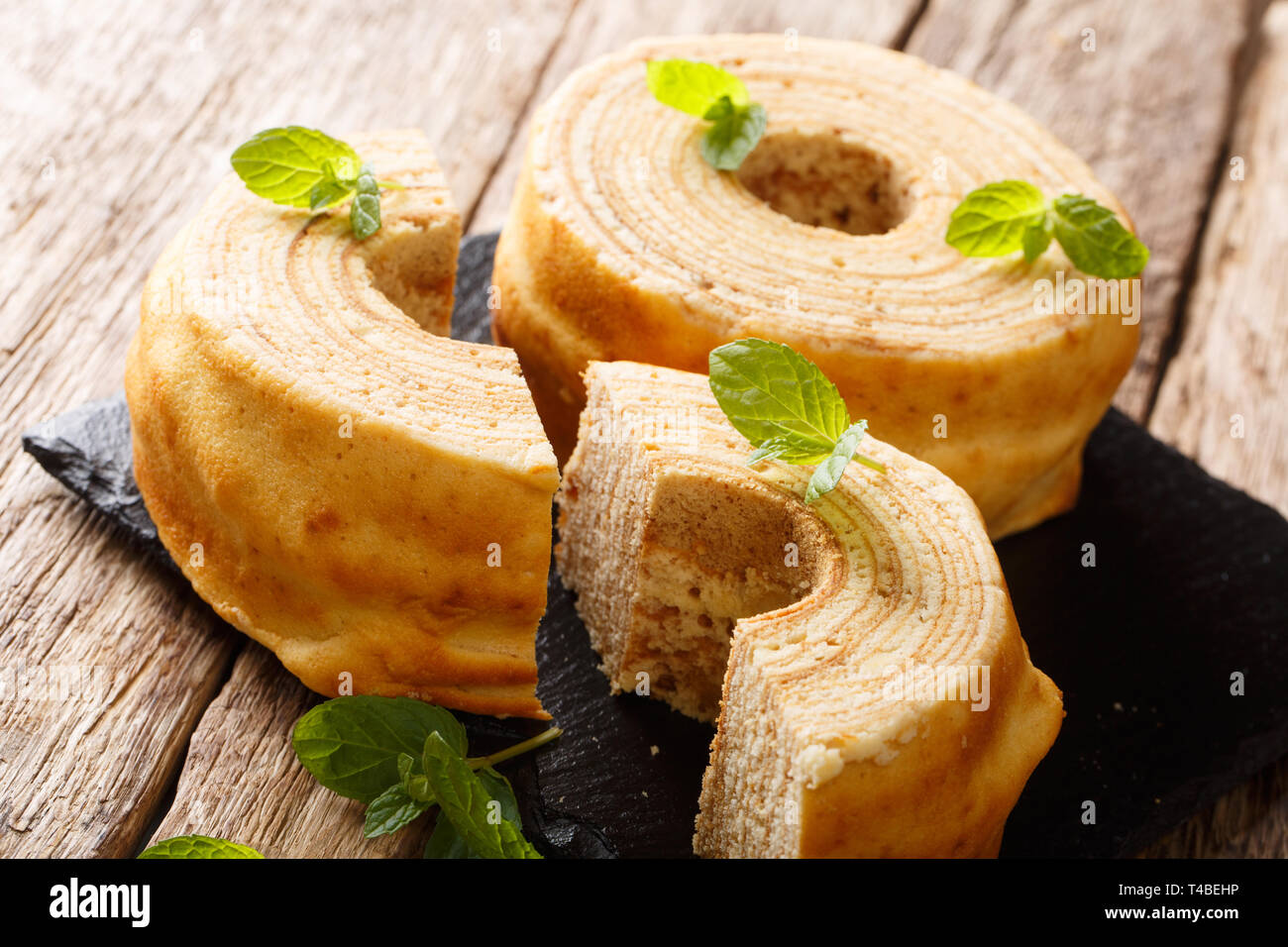 German for tree cake, Baumkuchen is sometimes also known as pyramid ...