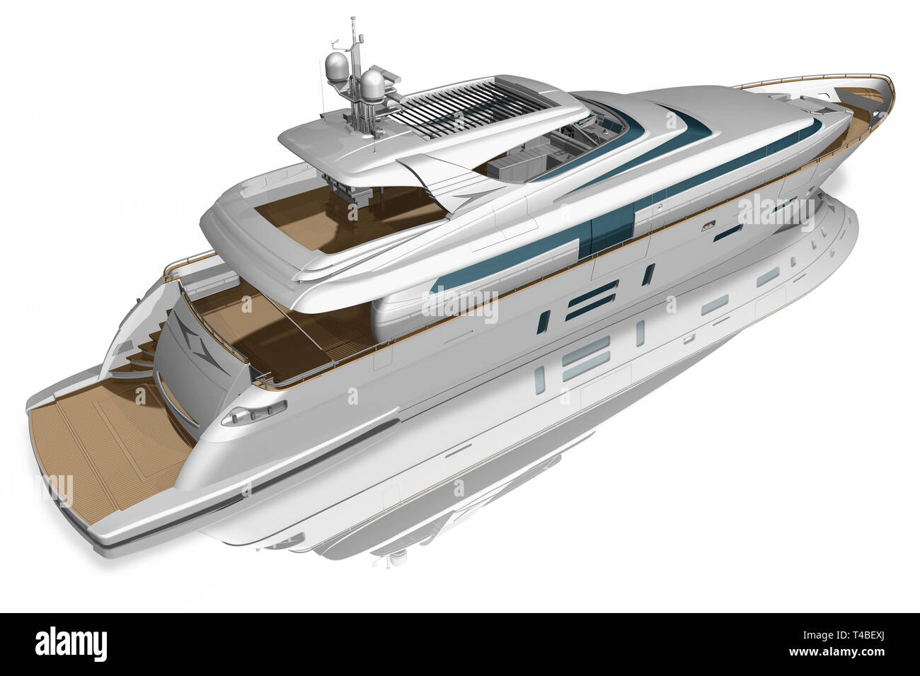 Boat yacht, waves Cut Out Stock Images & Pictures - Alamy