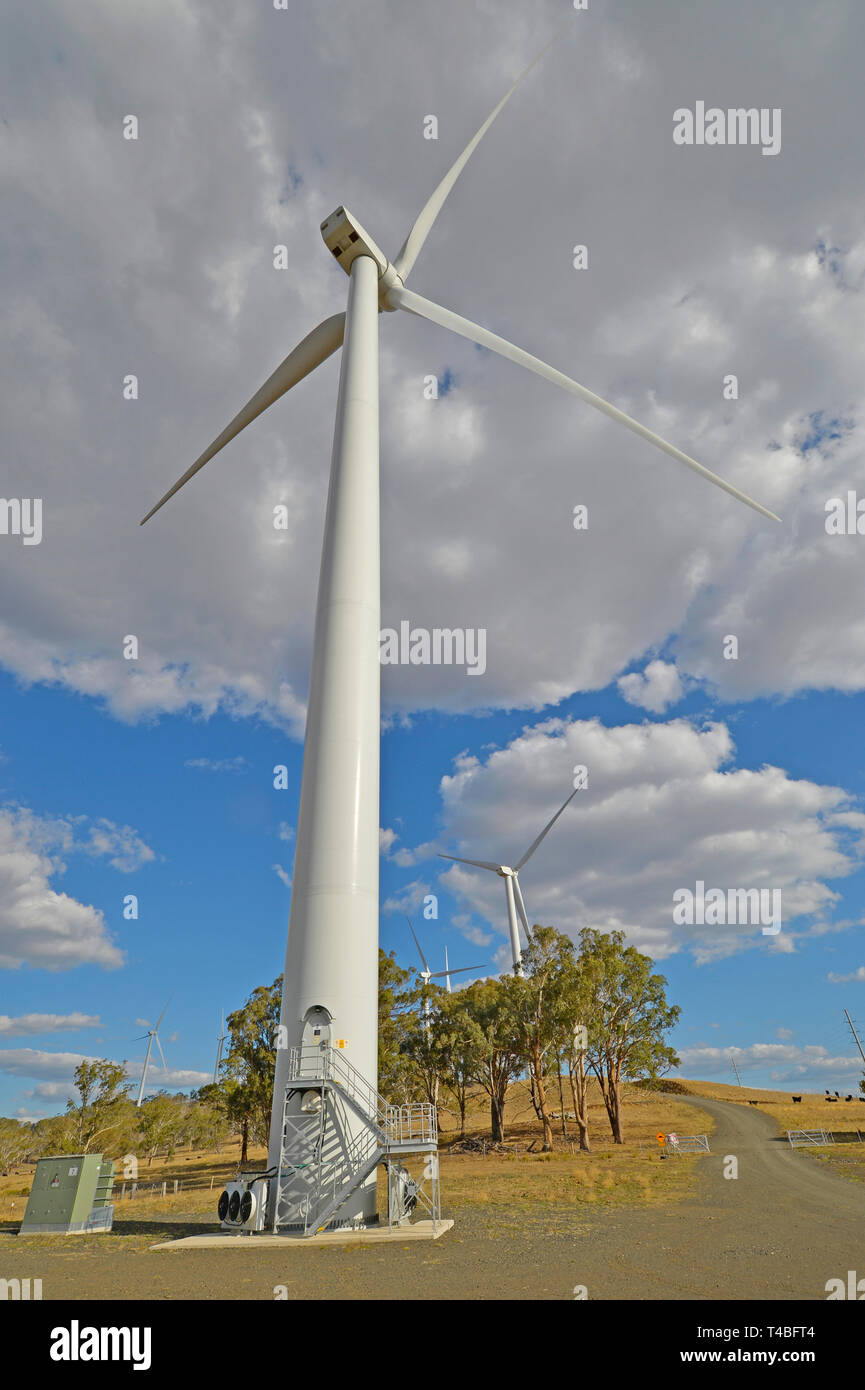 white rock wind farm outside Glen Innes in northern new south wales ...