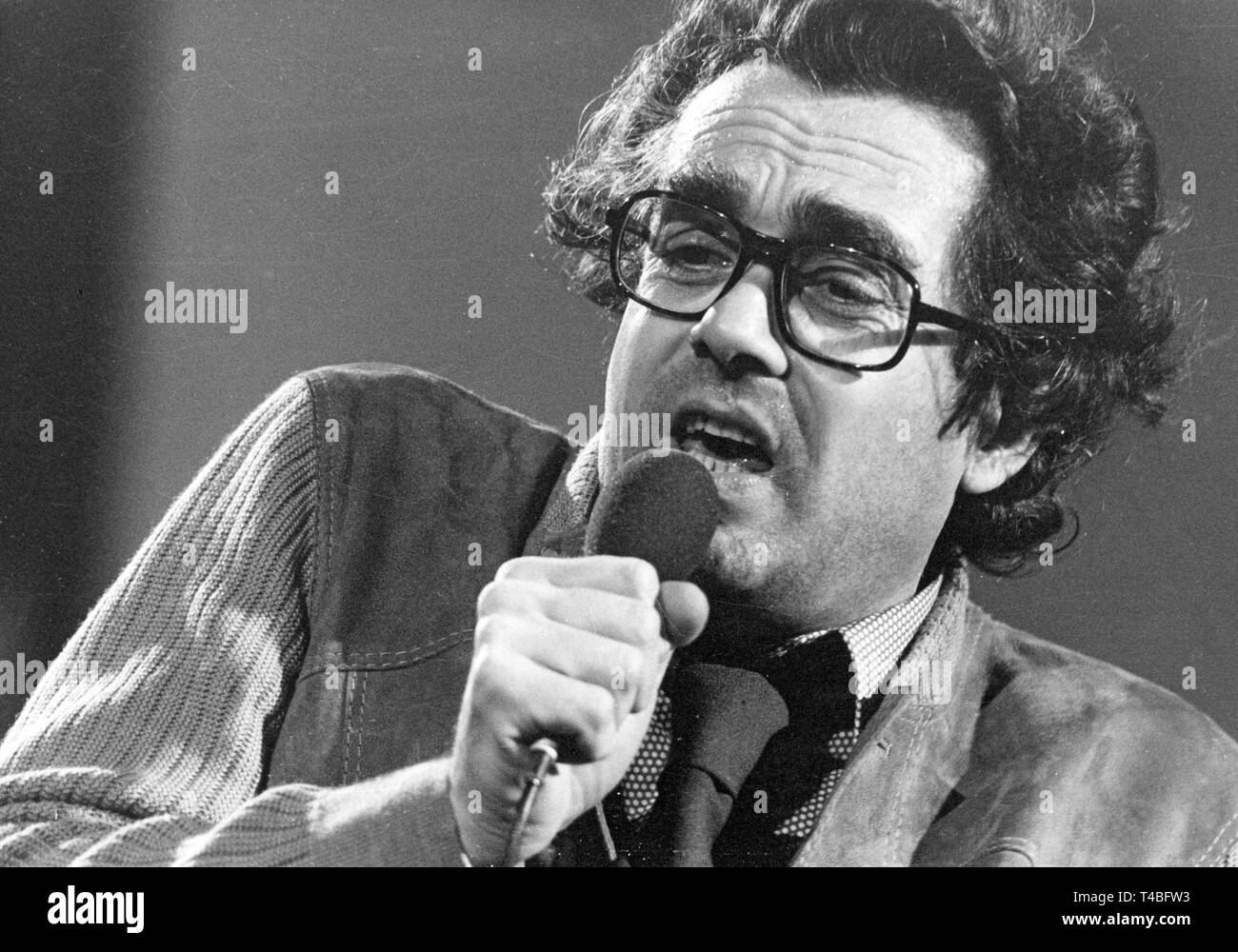 French musician and singer Michel Legrand in January 1973 during a ...