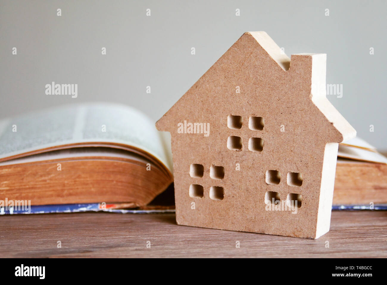 Happy family house model real hi-res stock photography and images - Alamy