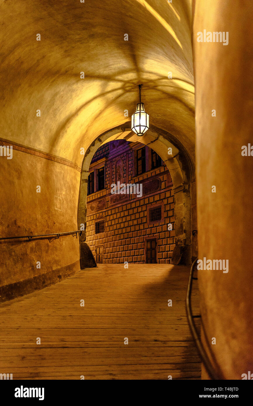 Krumlov castle passageway hi-res stock photography and images - Alamy