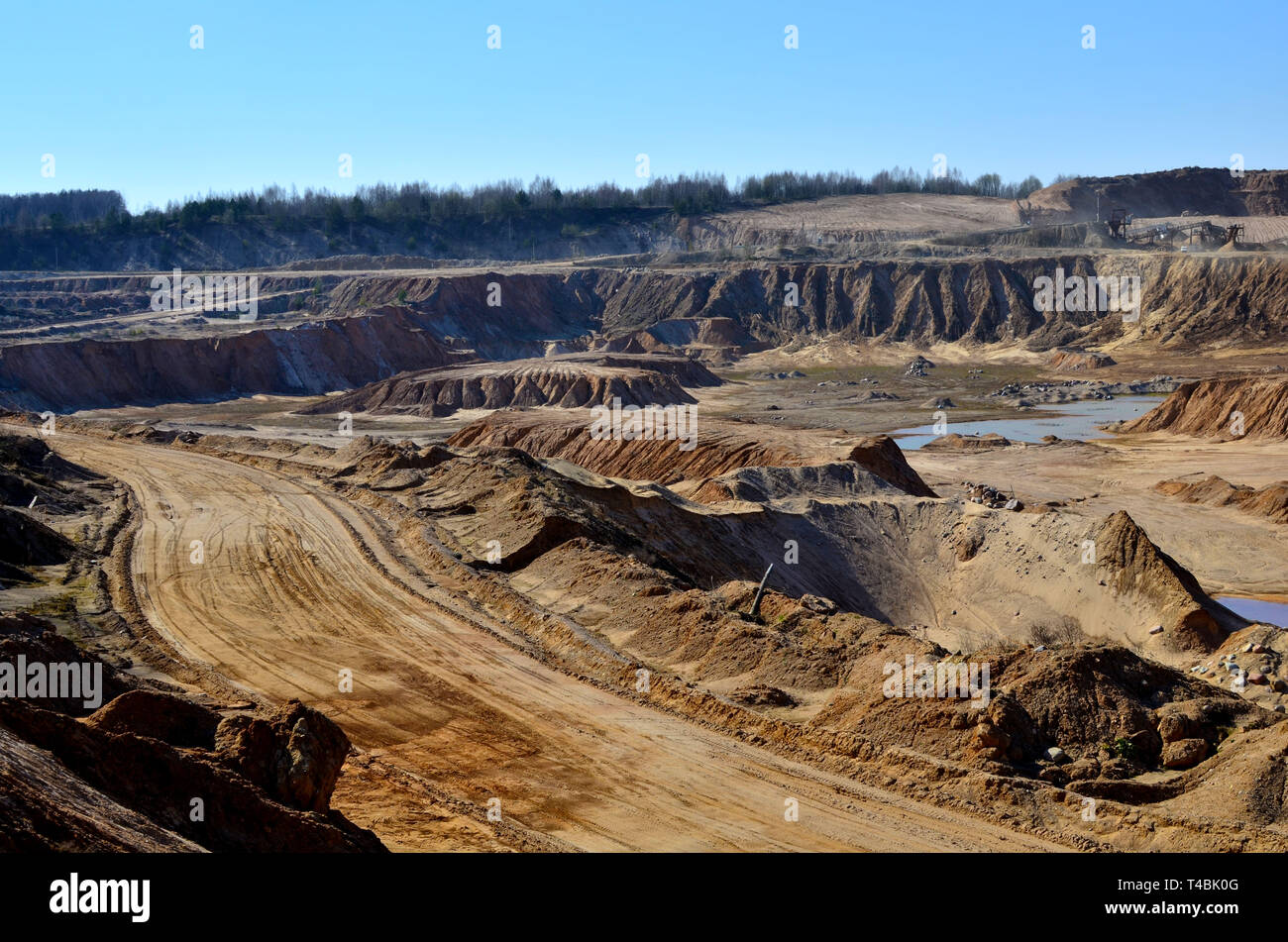 Aerial view of a mining sand pit Stock Photo - Alamy