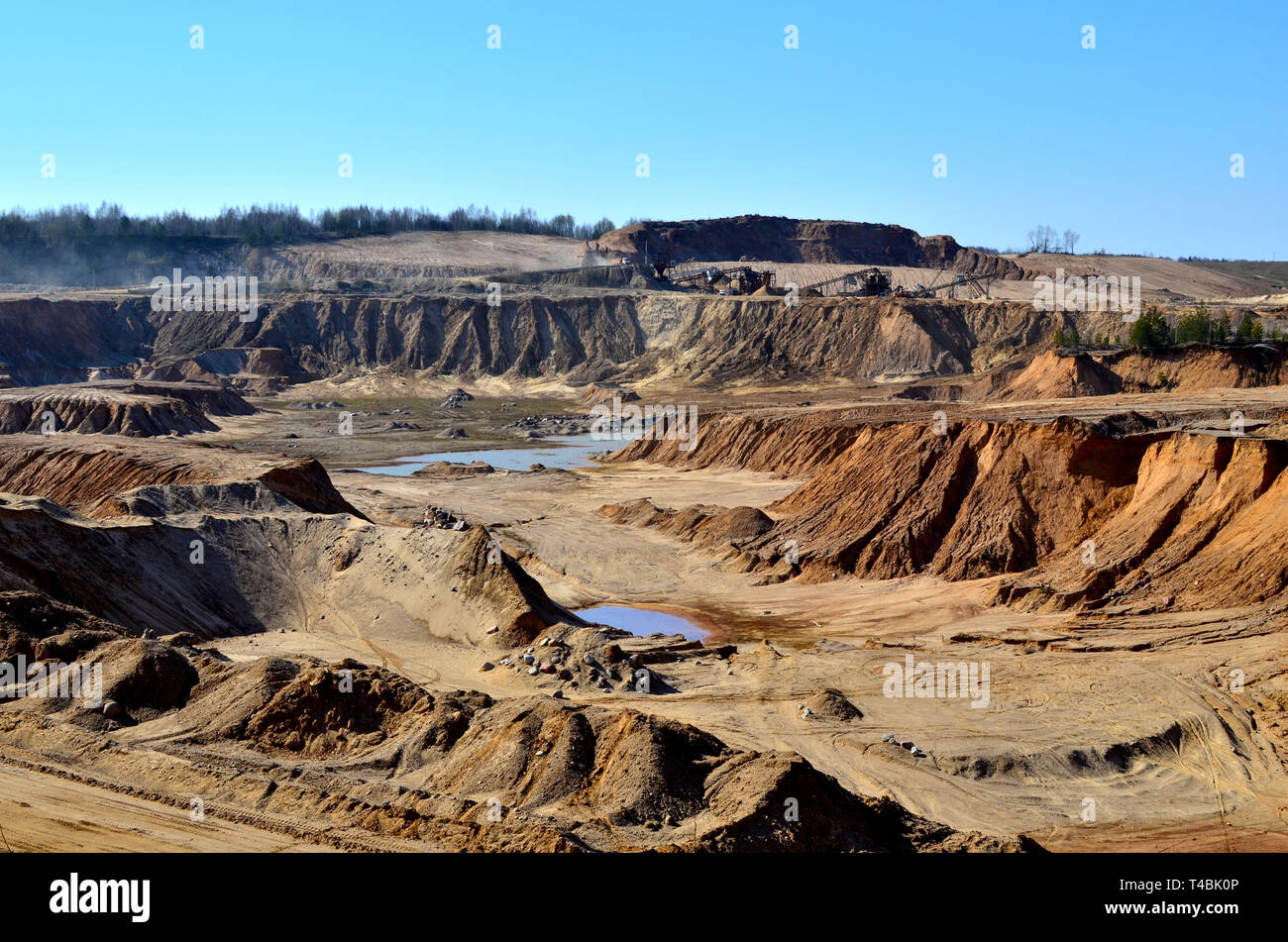 Aerial view of a mining sand pit Stock Photo - Alamy