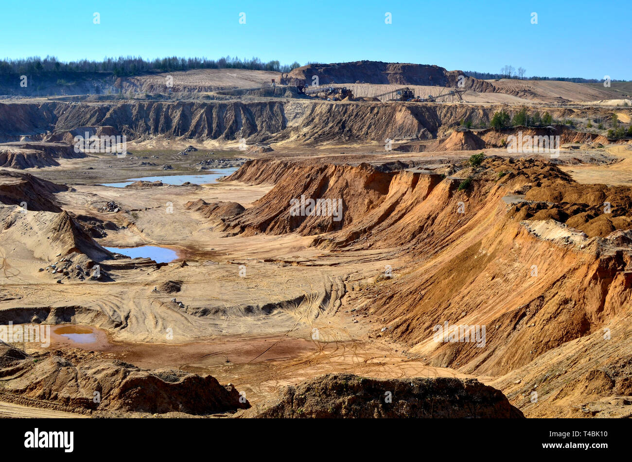 Aerial view of a mining sand pit Stock Photo - Alamy
