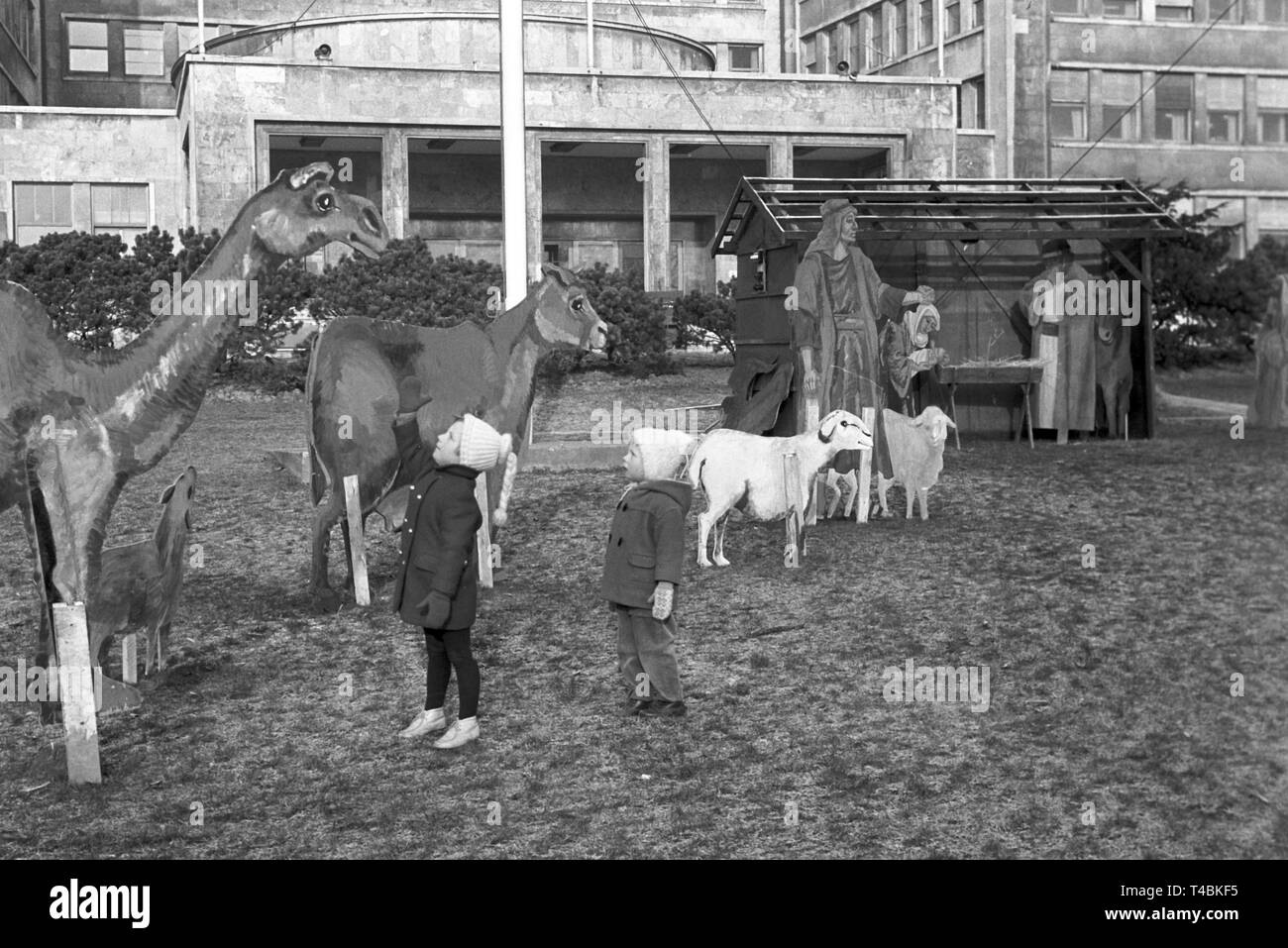 In the garden of the IG building, the headquarters of the US forces in ...