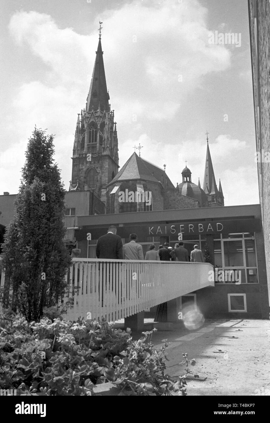 The "Kaiserbad" in the form of a one-storey new building which was ...